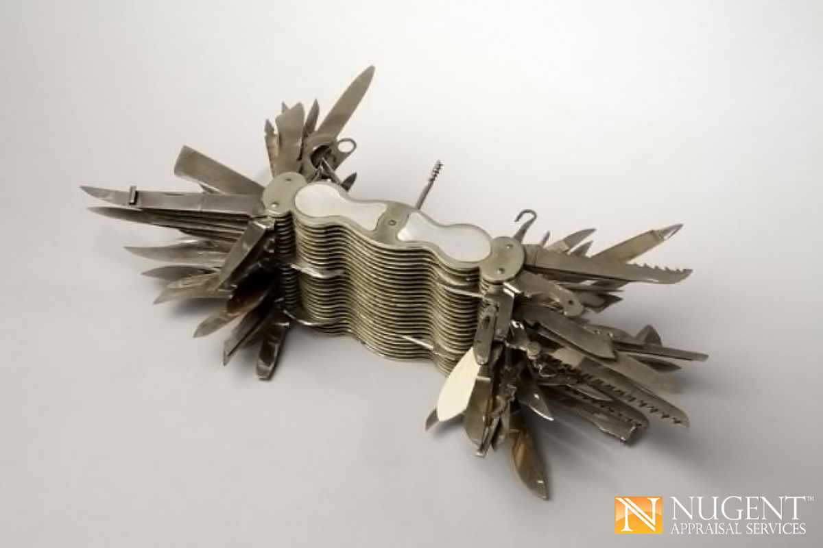Multi-Blade Exhibition Knife, English, circa 1895